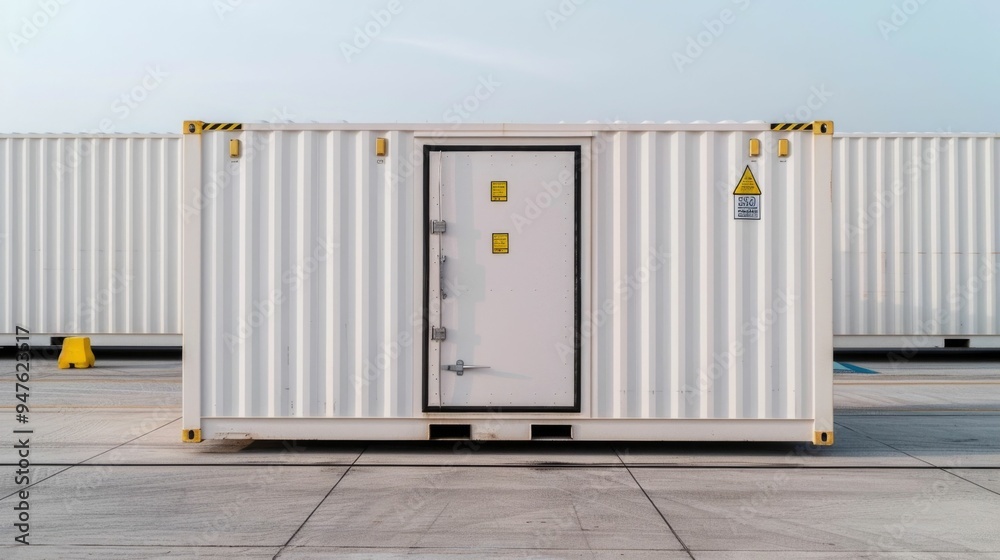 Image of a refrigerated shipping container being monitored by dedicated ...