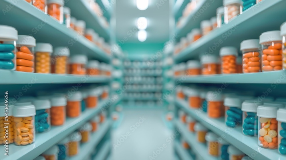 Medication management technology with deep depth of field showcasing ...