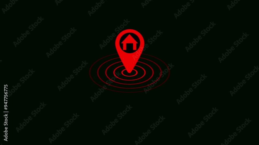 Location indicator and location icon animation.Appearing pointer for a ...