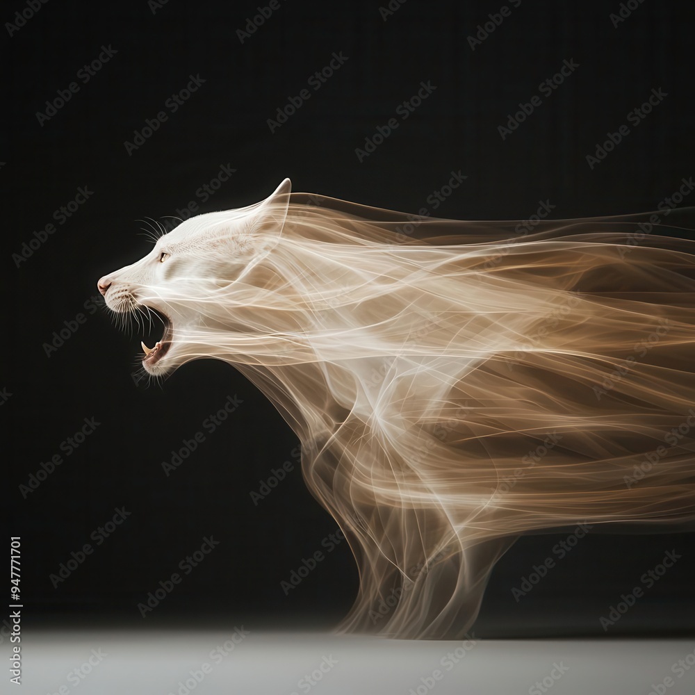 An animal s body language changing as it senses danger, capturing the ...