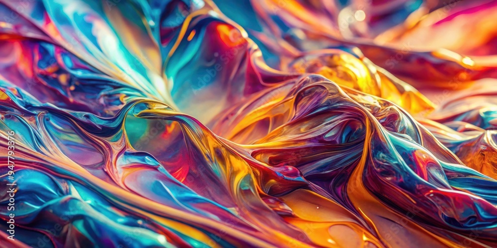 Melting plastic wallpaper creating a unique and abstract visual effect ...