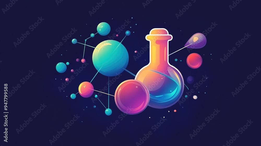 Logo Design for a Chemistry Website Featuring Chemical Particles and ...