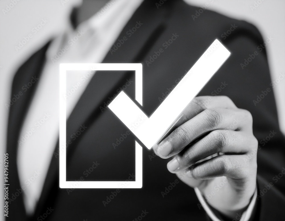 Check mark used to indicate correctness, accuracy, and validation ...