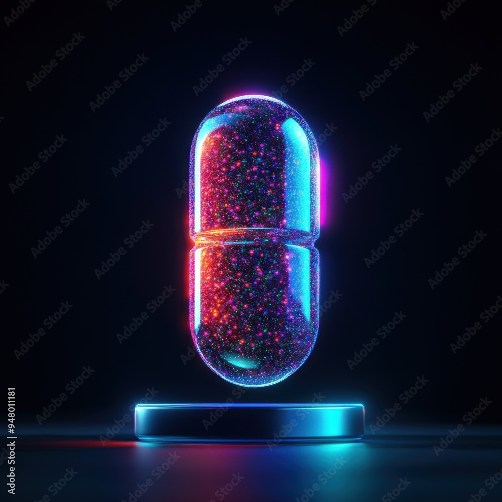 Futuristic AI-Powered Drug Discovery Concept with Holographic Interface ...