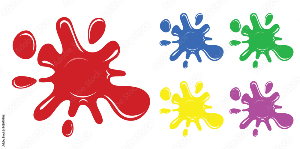 Colorful paint Splash design for logo, icon, product design, and ...