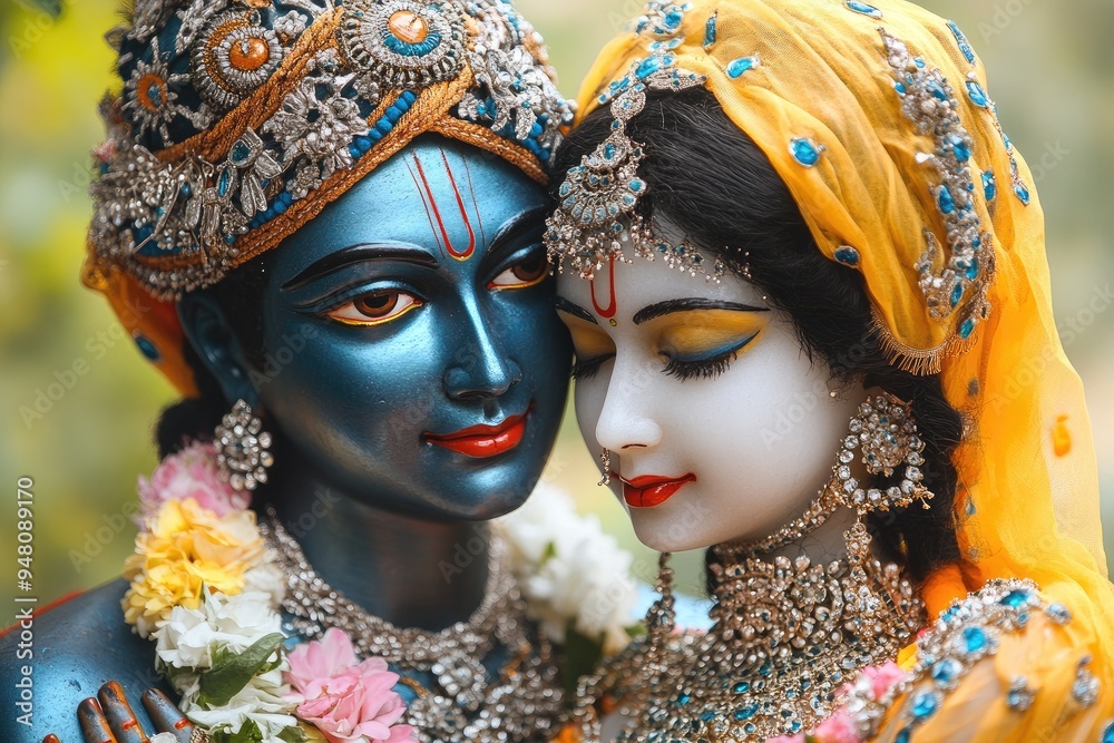 Lord Krishna and Goddess Radha Rani Stock Photo | Adobe Stock