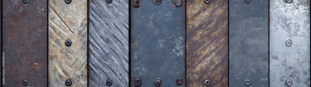 Rustic metal textures with weathered surfaces and subtle rust patterns ...
