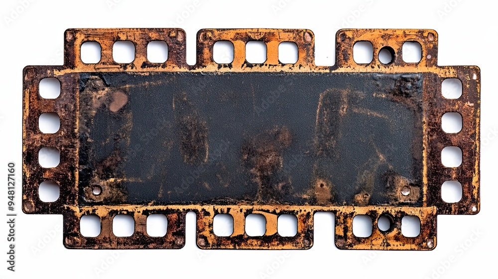 115. A film strip frame featuring rectangular cutouts, the vintage ...