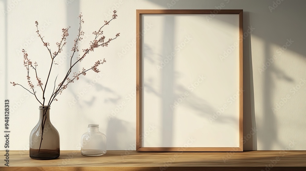 5. A minimalist frame with thin, subtle lines that gently outline the ...