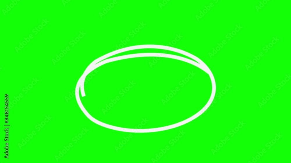 Circle highlight green screen animaton video, circles and line art ...