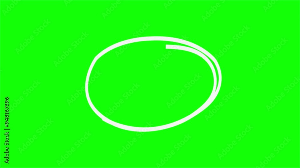 Circle highlight green screen, circles and line art: Hand-drawn ...