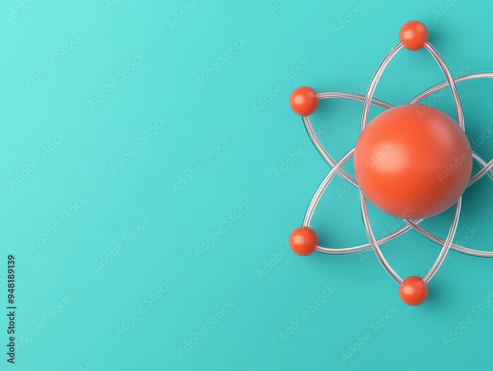 nuclear fission atomic model illustration - energy, power, science ...