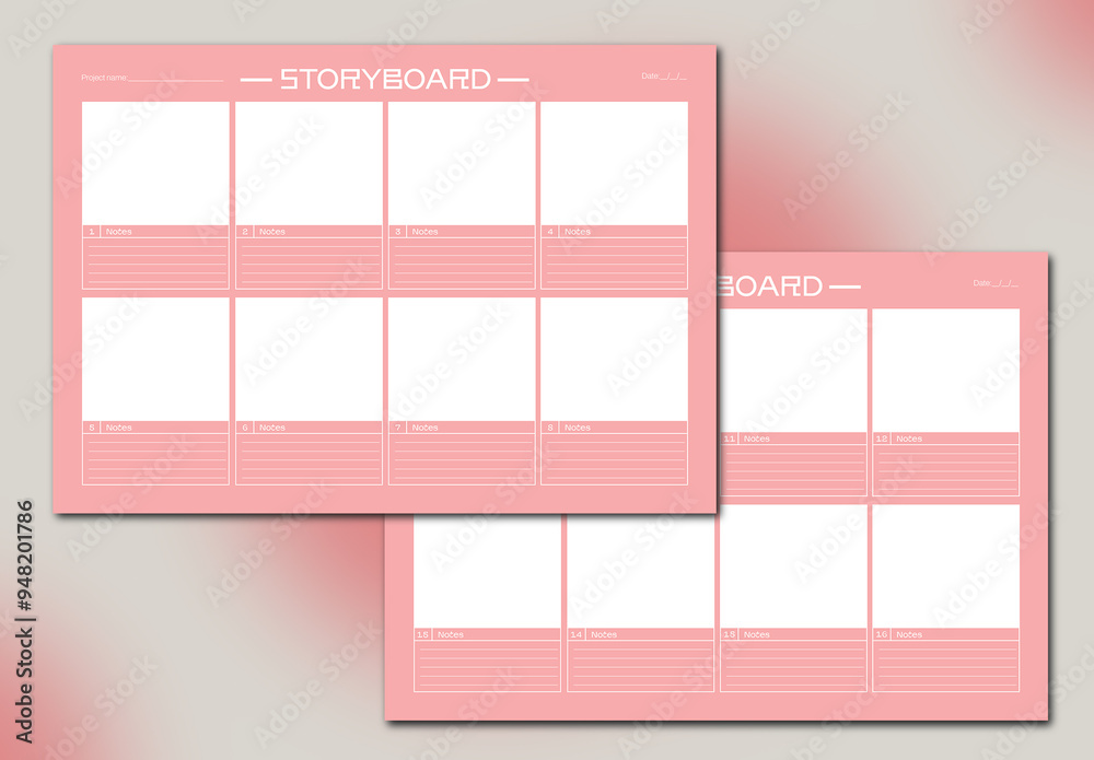Pink Storyboard Stock Template | Adobe Stock