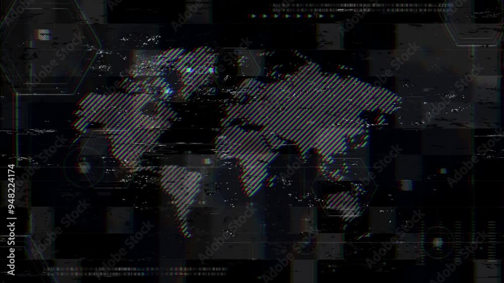 Universal Technology Line and frame Video overlay Futuristic HUD Head ...