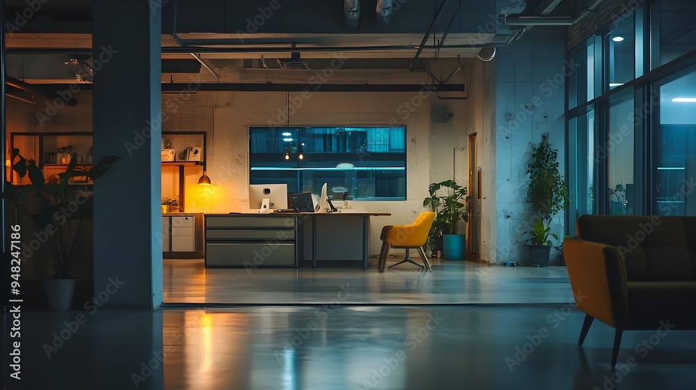 Intelligent lighting automation in a modern minimalist smart office ...