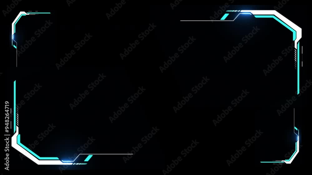 Universal Technology Line and frame Video overlay Futuristic HUD Head ...