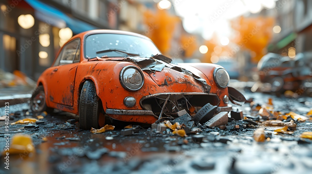 Photo & Art Print Insurance agent in a 3D animated scene, managing a ...