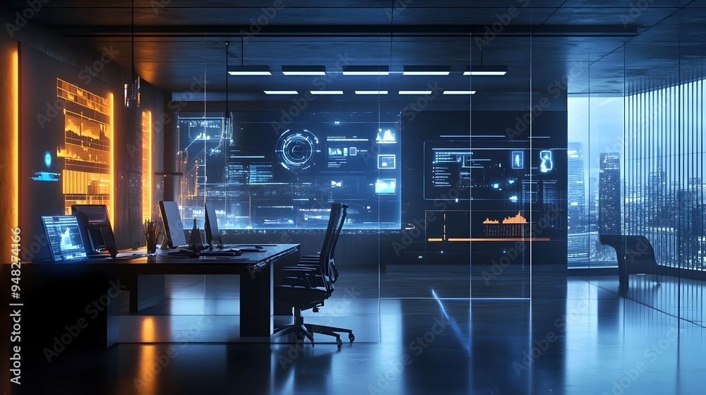 Photograph showcasing a modern and technologically advanced smart ...