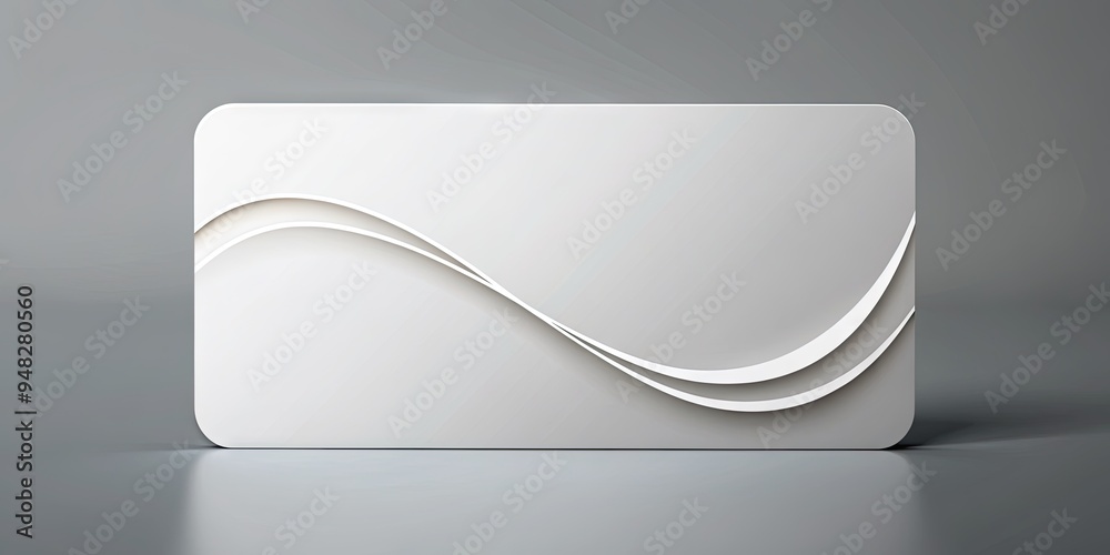 Modern minimalist business card design featuring a sleek white curve ...