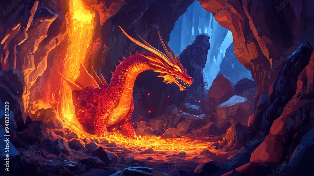 Mystical Dragon's Lair - Hoards of Treasure, Glowing Dragon Eggs ...