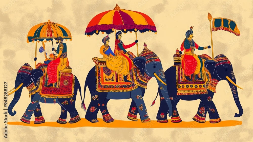 Timeless Grandeur: Vintage Art Style Illustration of a Traditional ...