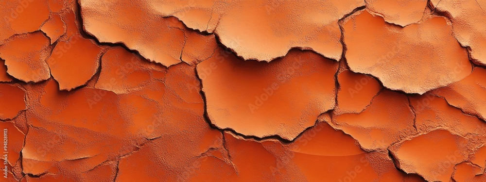 Seamless pattern featuring a 3D cartoon rendering of a red orange ...