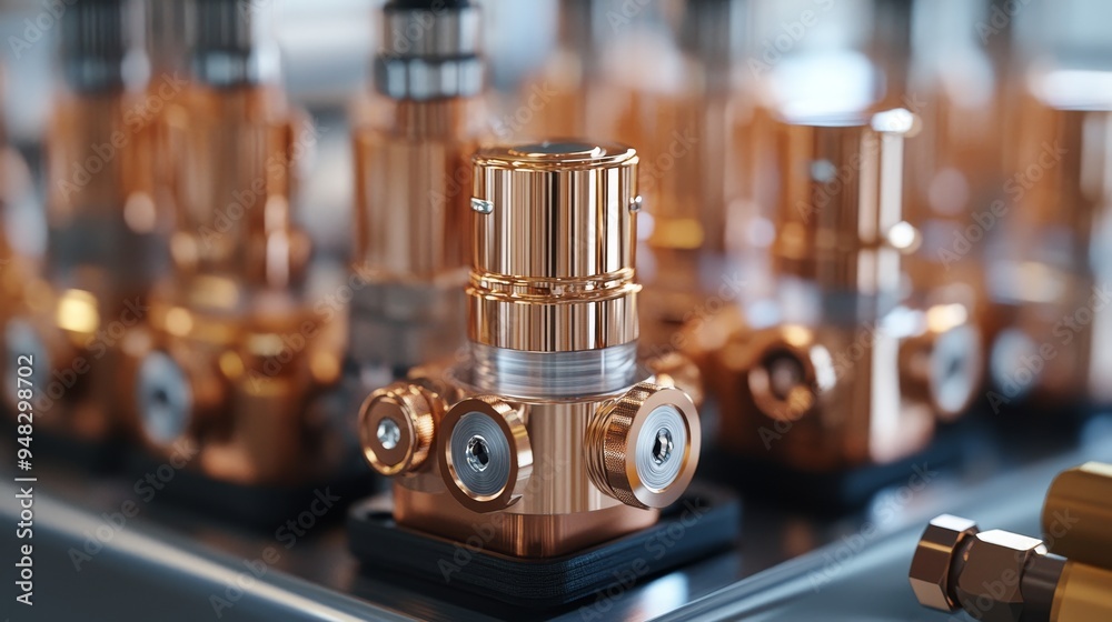 A highly detailed medical device with beryllium copper components ...