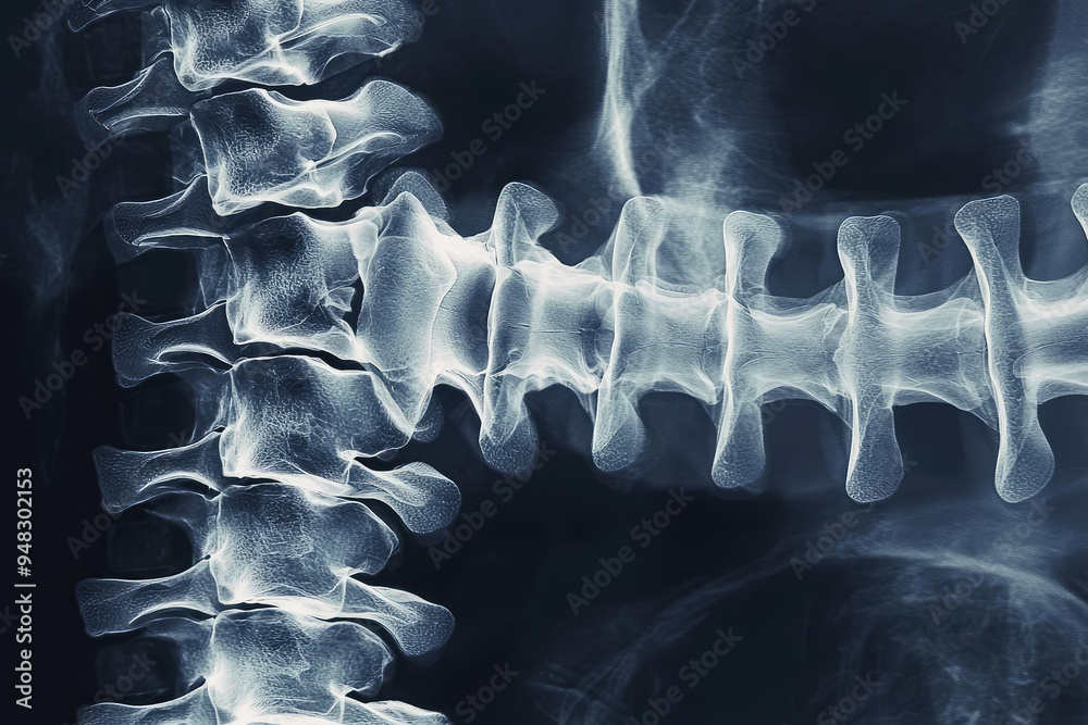 X-ray Visualization: A Detailed View of the Human Spine Showcasing ...
