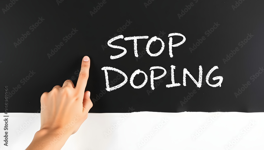 Conceptual hand writing showing Stop Doping. Concept meaning do not use ... Conceptual hand writing showing Stop Doping. Concept meaning do not use ...