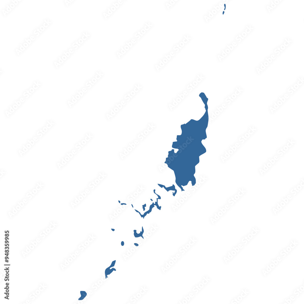 Vector outline map of Palau Stock Vector | Adobe Stock