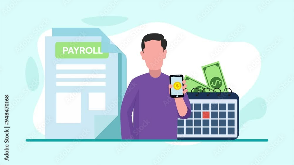 Animated video Money Transfer concept. Full length animation ...