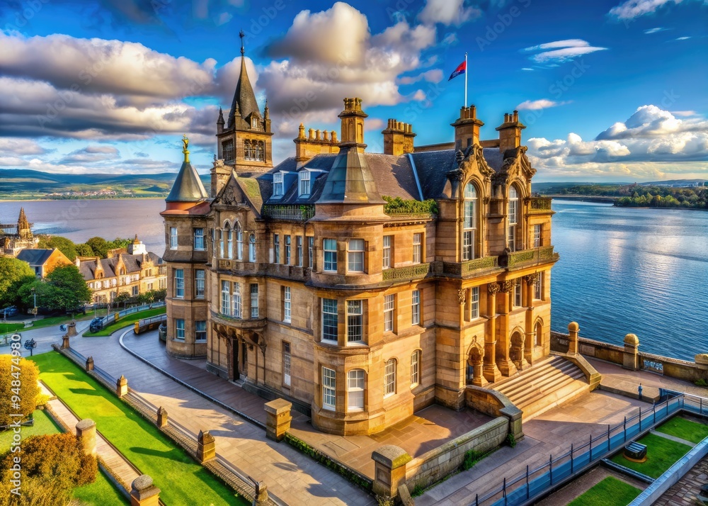 Historic waterfront museum with striking Victorian-era architecture and ...