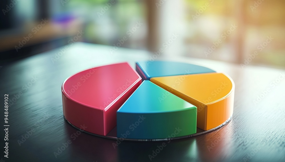 A pie chart used in business data graphs to visually represent ...