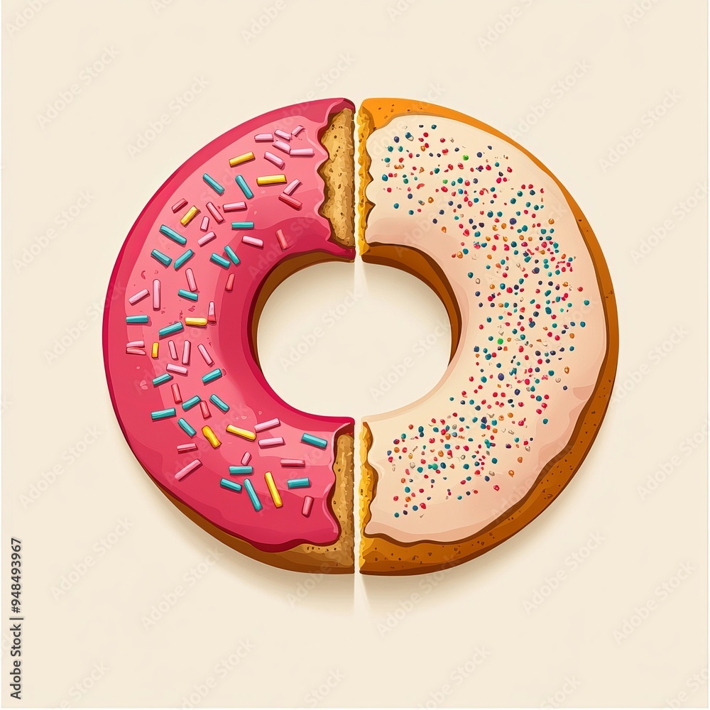 A donut chart used in business data graphs, designed to visually ...