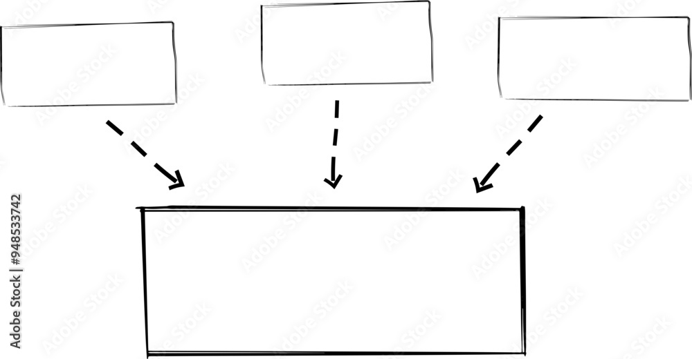 Mind map infographic diagram doodle line free hand drawing. Idea scheme ...