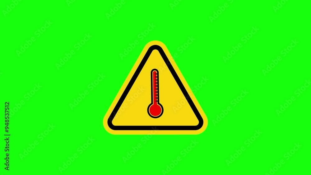 ISO Triangle Warning Sign : high temperature yellow warning symbol sign ...