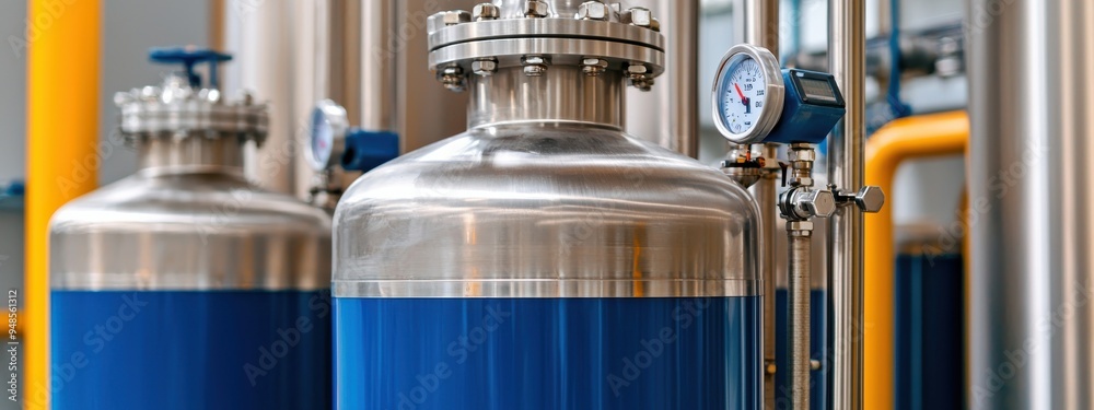 A factory where microorganisms are used in industrial fermentation ...