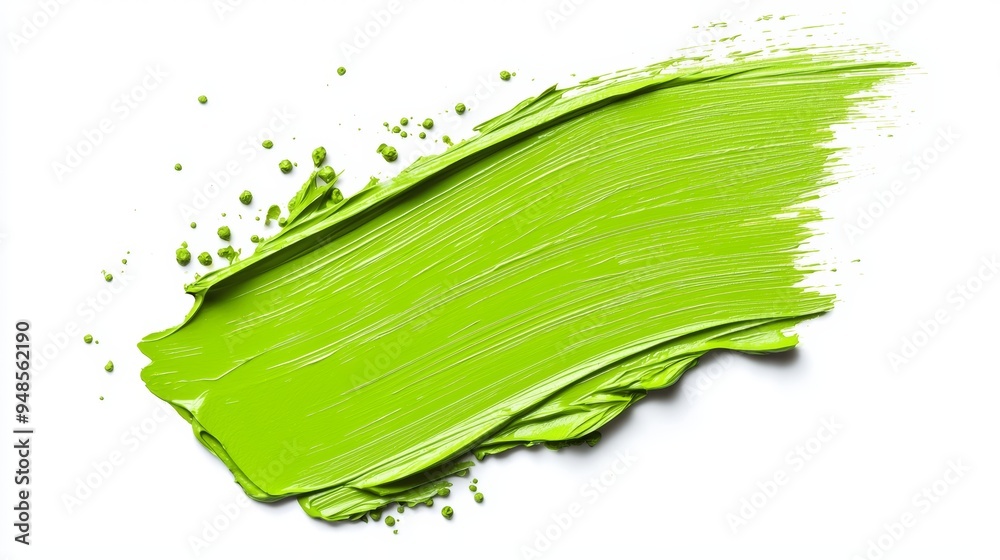 Bright neon green color palette, bold and lively hues, energetic swatch ...