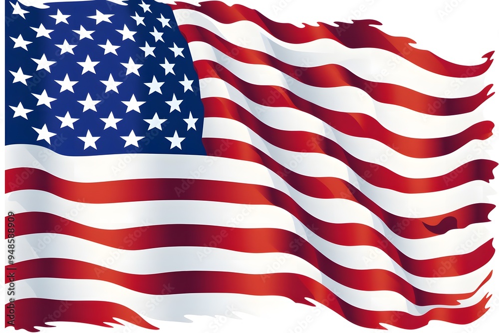 USA flag National flag of United States of America with red and white ...