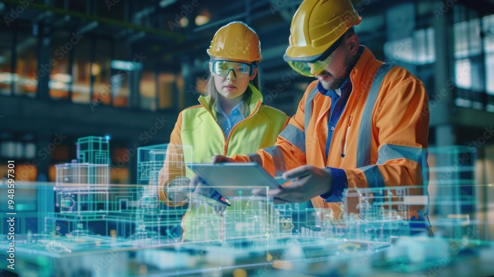 Architects use augmented reality software on tablet computers to ...