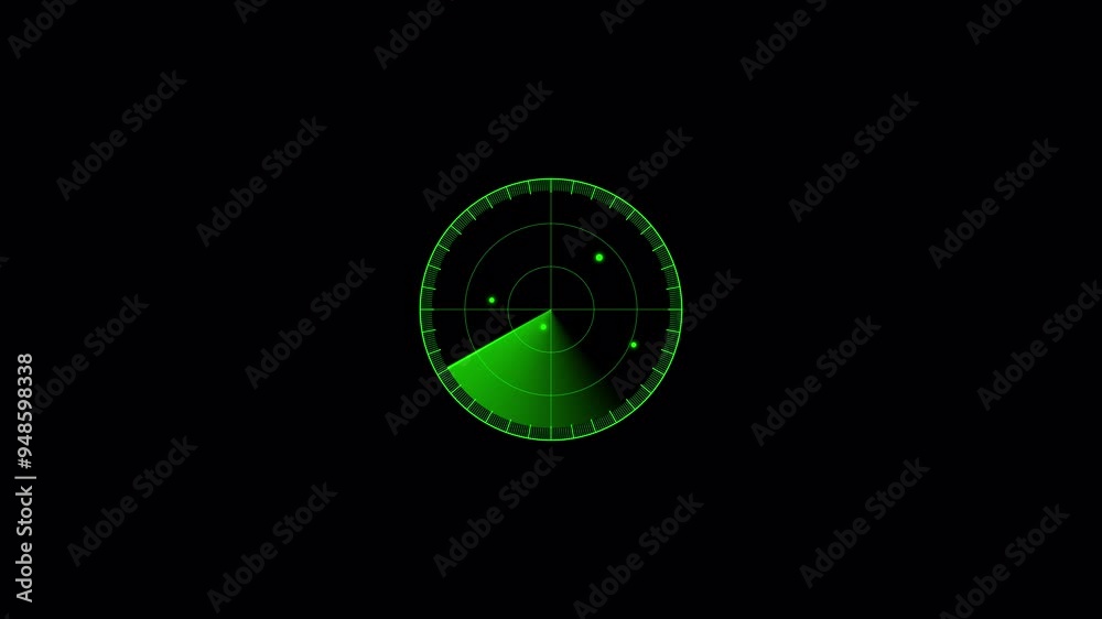 Radar Scanning loop. Looped animation radar icon on a transparent ...