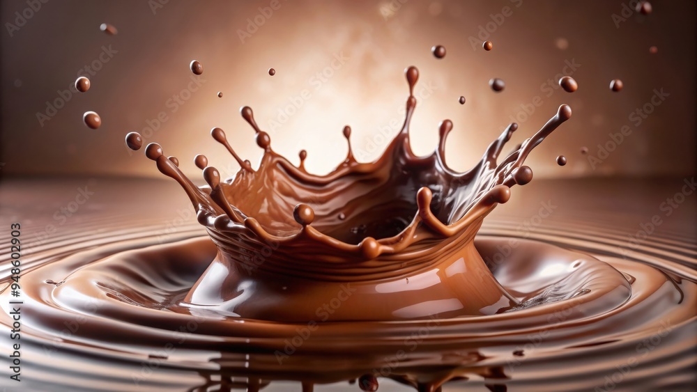 Highspeed capture of a chocolate splash with dynamic droplets and waves ...