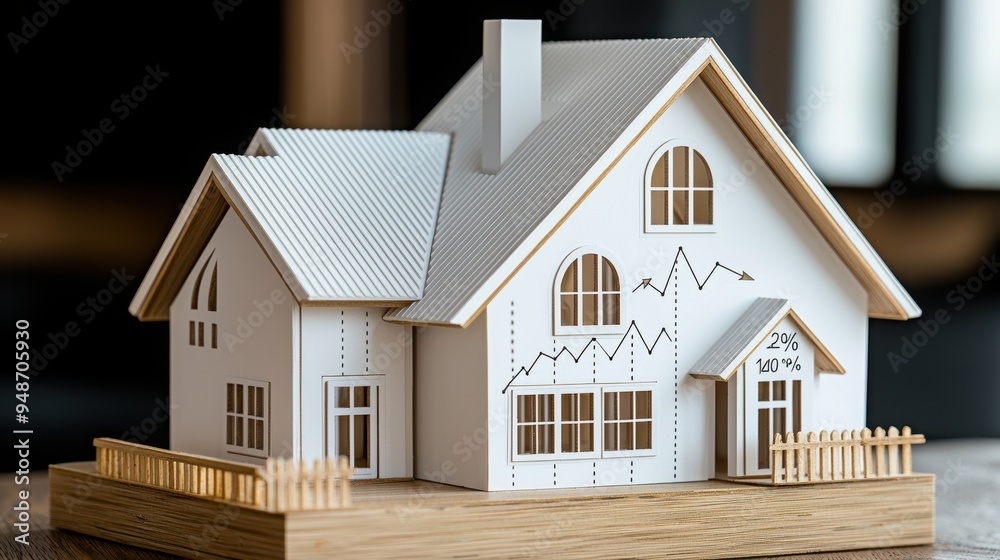 A detailed miniature model of a house showcasing architectural design ...