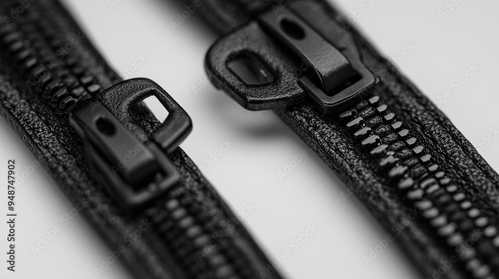 Zipper silhouette depicting open and closed positions. It serves as a ...