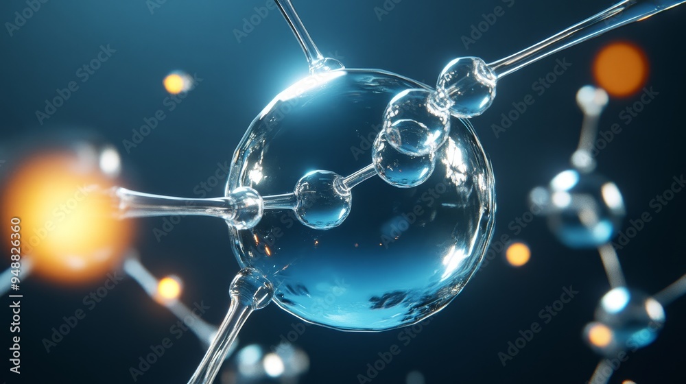 A captivating 3D of a molecule's structure, showcasing the intricate ...