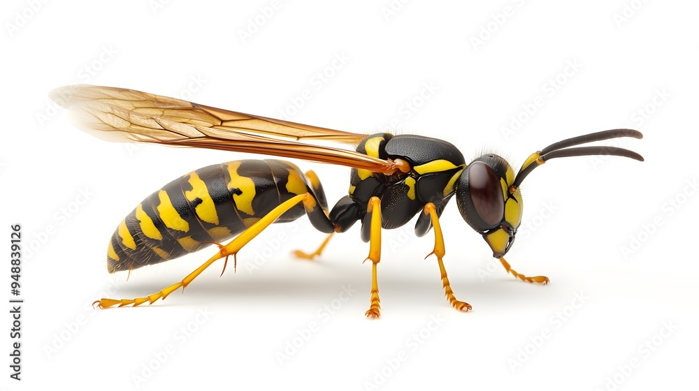 wasp insect on a pure white background. Wasp insect on a pure white ...