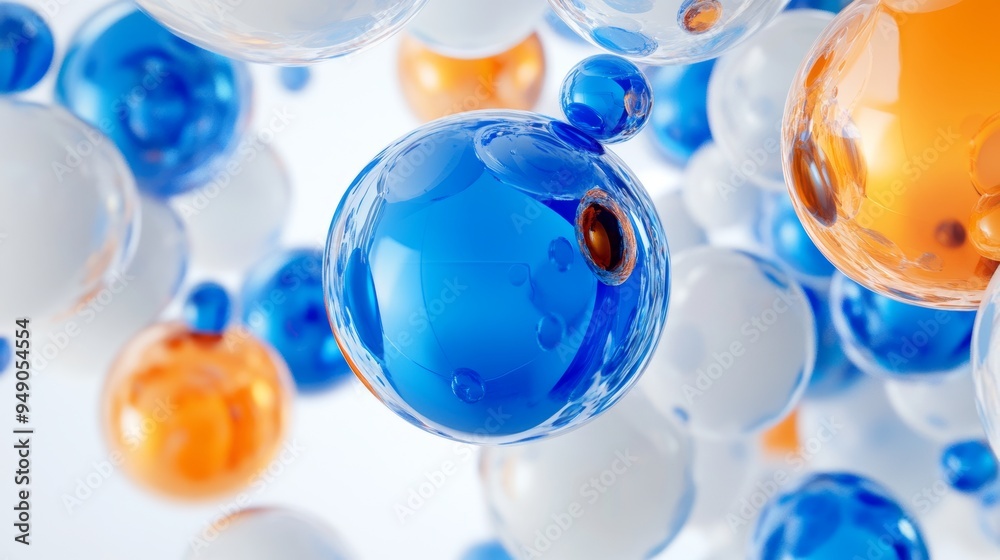 Using Scikit-Learn, blue and orange circles symbolize data points and clusters in machine ...