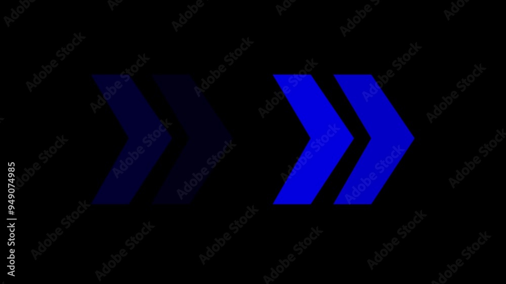 Right-directional arrow loop animation. Animated arrows for the overlay ...