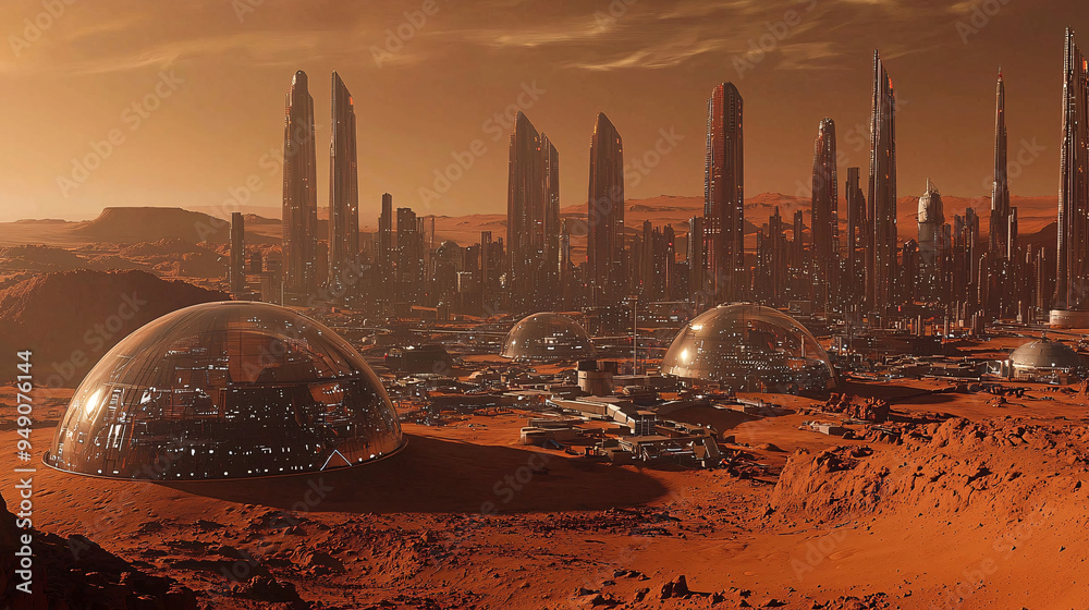 Terraforming Mars, CGI scene: A computer-generated scene of a ...