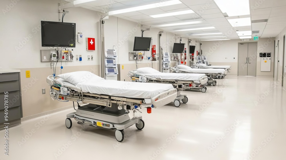 Emergency room with state-of-the-art triage and trauma care, critical ...